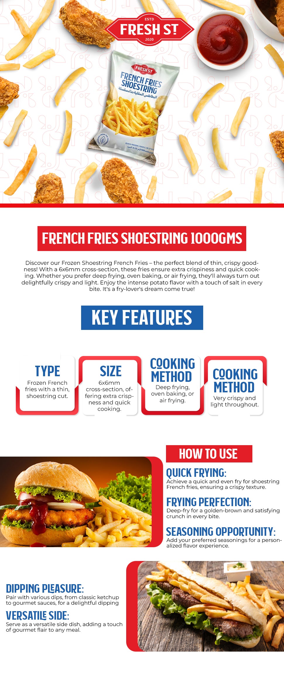 Premium Quality Shoestring Fries 1kg | Fresh Street – Fresh St!