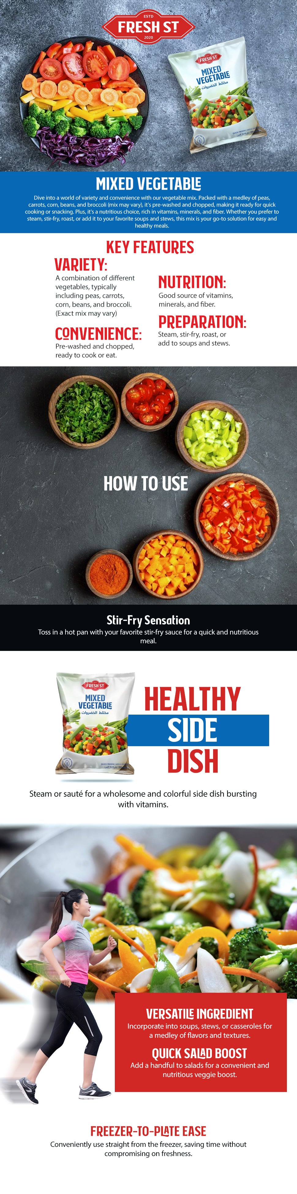 Premium Frozen Mixed Vegetables 450g | Fresh-Street – Fresh St!